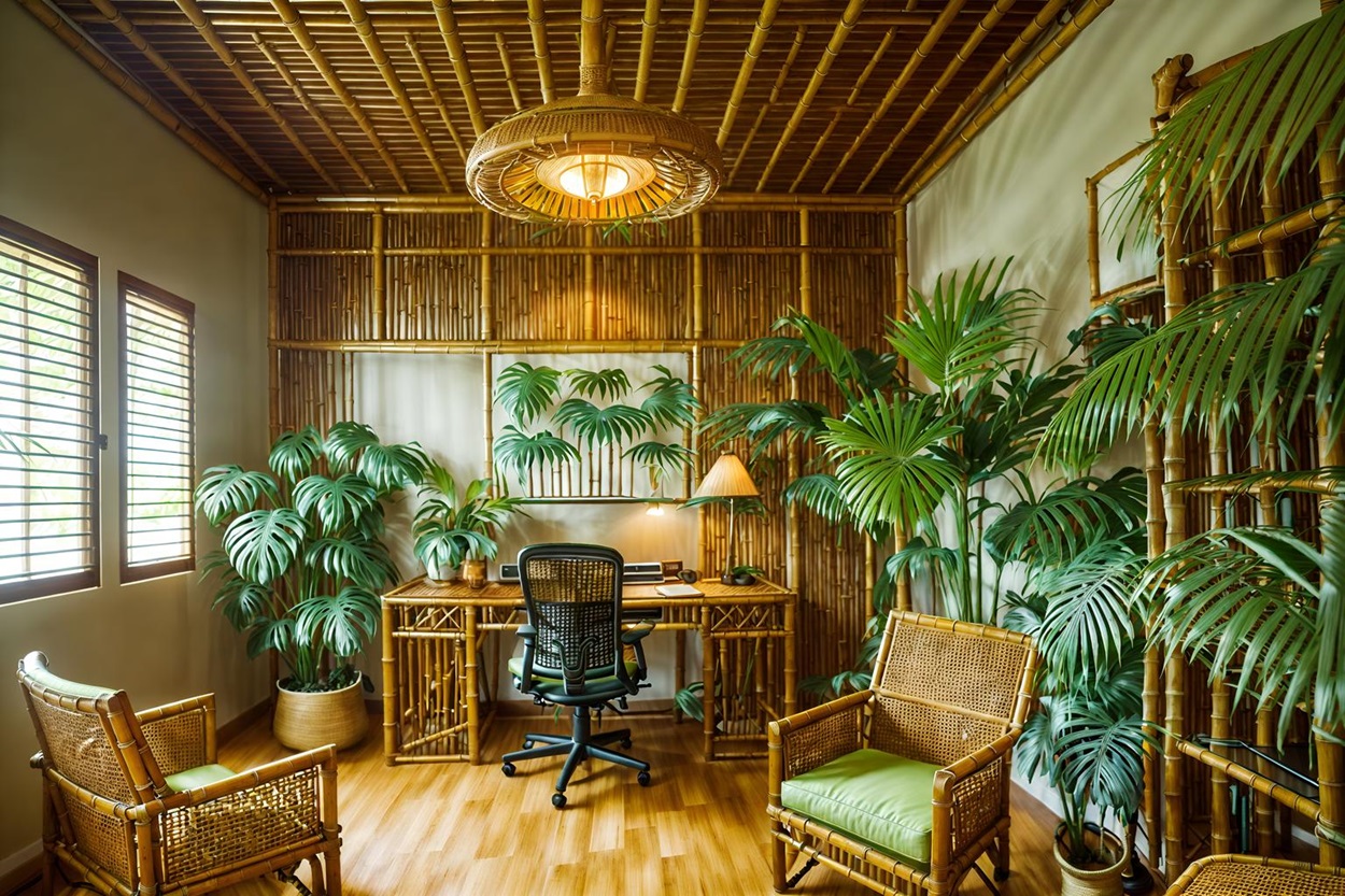 Ide Desain Interior Rumah Bambu, Dekorasi Ruang Keluarga hingga Kamar ...