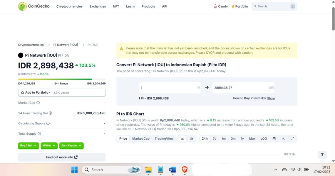 Harga Pi Network (PI Coin) Tembus Rp 3 Juta: Prediksi dan Analisis ... Harga Pi Network (PI Coin) Tembus Rp 3 Juta: Prediksi dan Analisis ...